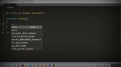Global Variable In Function Php Introduction To Php Php Laravel