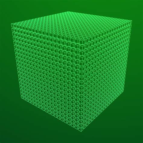 Premium Vector Wireframe Mesh Cube Make With Many Small Cubes Connection Structure Digital