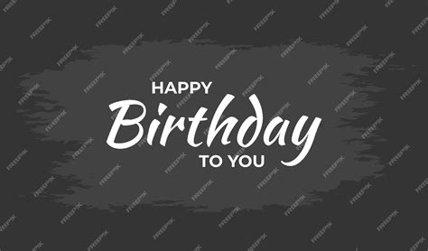 Premium Vector Happy Birthday Typographic Font Elegant Birthday Card
