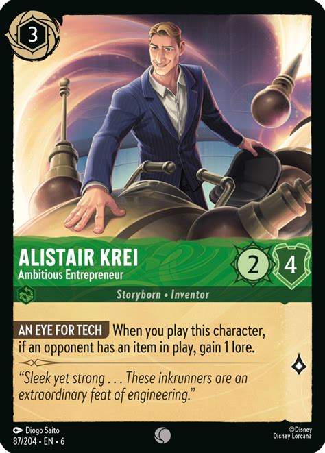 Alistair Krei Character Mushu Report Lorcana Wiki