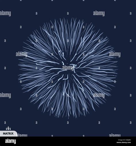 3d Abstract Sphere Array With Dynamic Particles Modern Science And Technology Element Vector