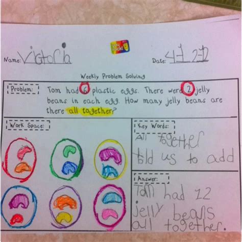 Kindergarten Math Portfolio Weekly Problem Solving Kindergarten Math Problems Kindergarten