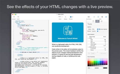 whisk editor ligero de html php con vista previa en vivo computekni