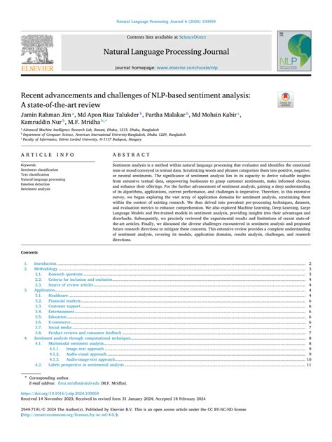 PDF Recent Advancements And Challenges Of NLP Based Sentiment Analysis A State Of The Art Review