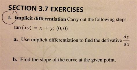 Solved Implicit Differentiation Carry Out The Following Chegg