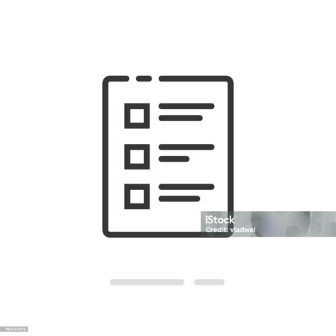 체크리스트 벡터 아이콘 라인 개요 아트 문서 및 확인란 기호 설문 조사 개념 온라인 퀴즈 완료 된 것 또는 완료 된 것 들 피드백 또는 투표 양식 Pictogram 클립