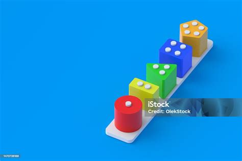 아이들을 위한 논리 장난감 아동의 취학 전 발달 몬테소리 소재 사고 과정 인지 능력 공간을 복사합니다 3d 렌더링 3차원 형태에 대한 스톡 사진 및 기타 이미지 Istock