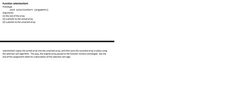 Solved Function SelectionSort Prototype Void Selectionsort Chegg Com