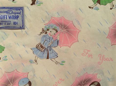 Sale Vintage T Wrapping Paper Pink Por Thegooseandthehound 11 00 Papel Antiguo Envoltura