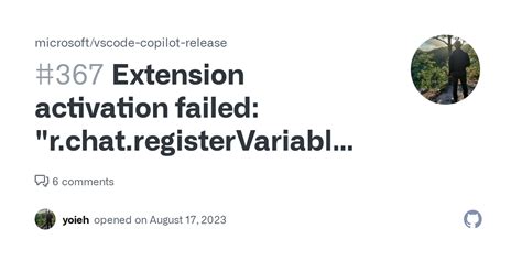 Extension Activation Failed Rchatregistervariable Is Not A Function