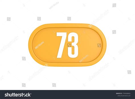 숫자 73d는 흰색 배경색, 3d 그림에서 스톡 일러스트 1704508462 | Shutterstock