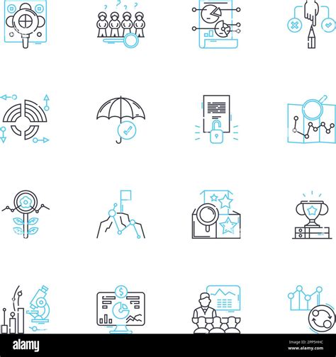 Inspection Linear Icons Set Evaluation Verification Audit