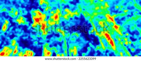 Heat Map Abstract Infrared Thermographic Background Stock Vector