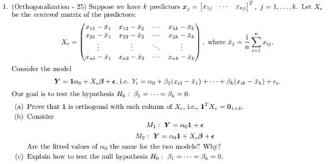 Solved Plz Do A B C Part And For The B Part Fitted Values