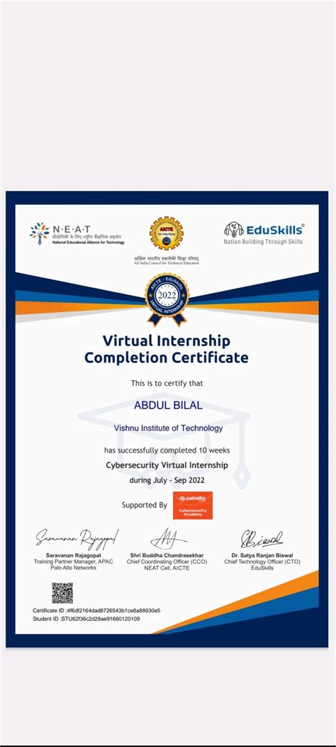 Abdul Bilal On Linkedin Aicte Aicteinternship Cybersecurity