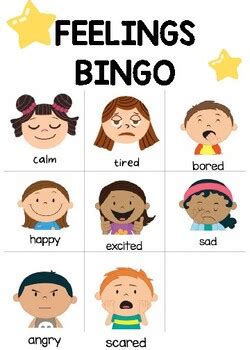 Feelings Bingo By Laura Hernandez Tpt