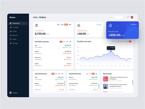 Cryptocurrency Wallet Ui Design Dashboard