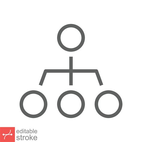 Organization Chart Icon Simple Outline Style Org Hierarchy Company