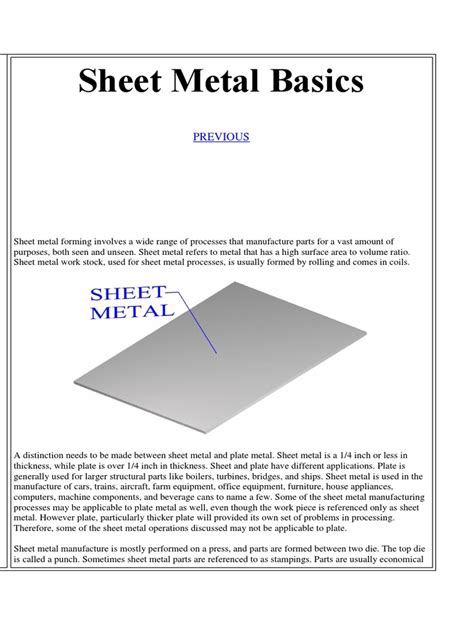Sheet Metal Basics Pdf Sheet Metal Deformation Engineering