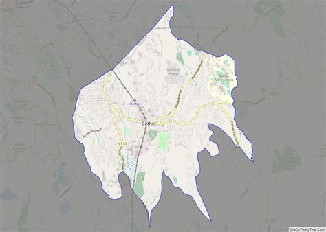 Map Of Bethel Cdp Connecticut Thong Thai Real