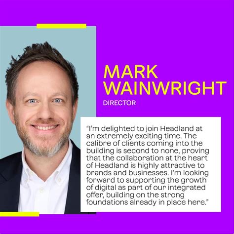 Welcome To Our New Digital Director Mark Wainwright 👋 Headland