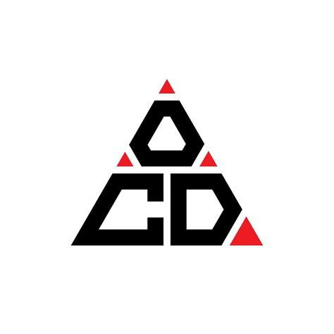 OCD Triangle Letter Logo Design With Triangle Shape OCD Triangle Logo Design Monogram OCD