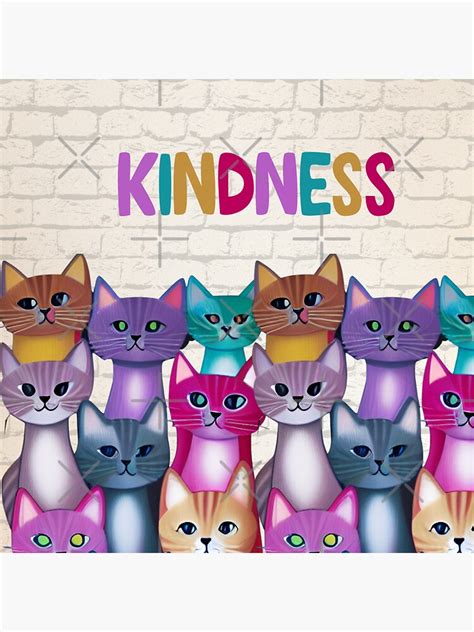 cats and kindness sticker for sale by art vibrations redbubble