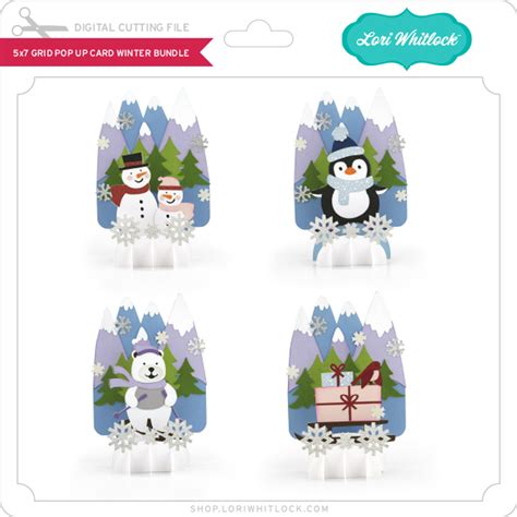 5x7 Grid Pop Up Card Spring Bundle Lori Whitlocks Svg Shop