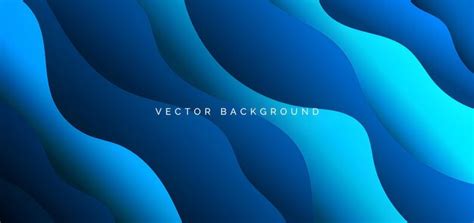 추상적인 블루 웨이브 배경 프리미엄 벡터