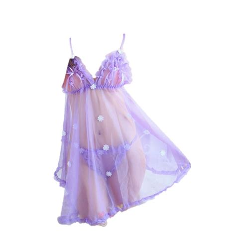 Womens Lace Sex Nighties Split Dress Sexy Underwear With Thong Color