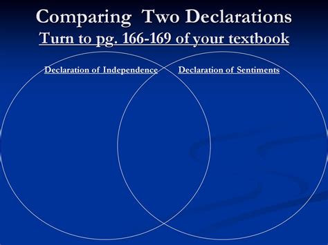 Declaration Of Independence Vs Declaration Of Sentiments Ven