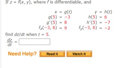Solved If Z F X Y Where F Is Differentiable And Chegg