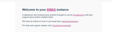 Swag Connection Issue General Support Unraid