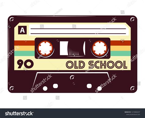 Cassette Tape Retro Vintage Mixtape Vector Stock Vector Royalty Free