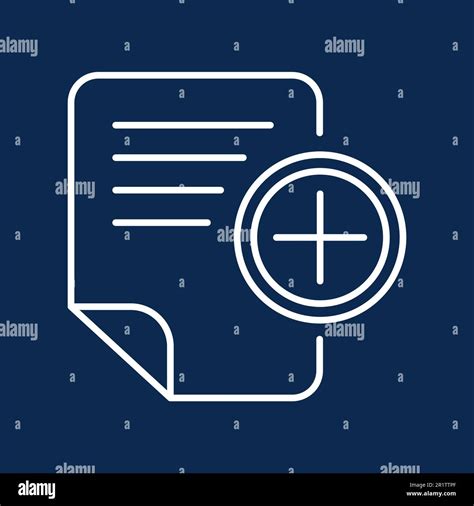 Office Doc Adding Monochrome Linear Icon Text File Moving To Folder Thin Line Pictogram Stock