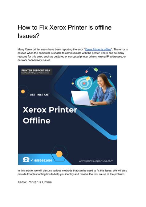 Ppt How To Fix Xerox Printer Is Offline Issues Powerpoint Presentation Id 11823634
