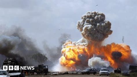 Libya Air Strikes Gaddafi Vows Long War Bbc News
