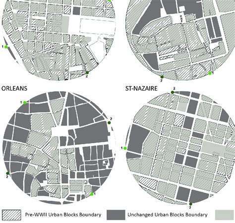Maps Showing The Urban Blocks Boundaries Of The Nine Cities