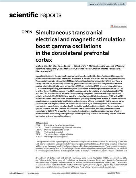 Pdf Simultaneous Transcranial Electrical And Magnetic Stimulation