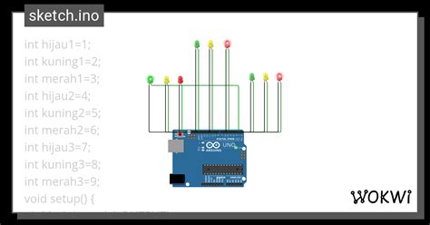 Projek Lampu Lalu Lintas Kel 4 Wokwi ESP32 STM32 Arduino Simulator