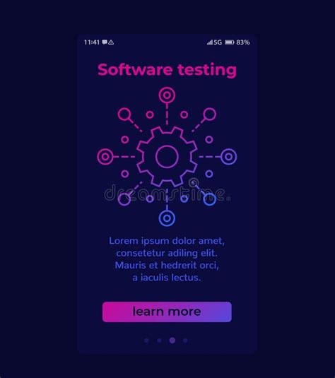 Software Testing Banner With Line Icon Vector Stock Vector Illustration Of Software