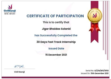 Jigar Solanki On Linkedin Happy To Share That I Completed My First Internship On Civil