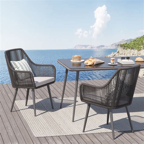 Wade Logan® Cassil Outdoor Dining Armchair With Cushion And Reviews Wayfair