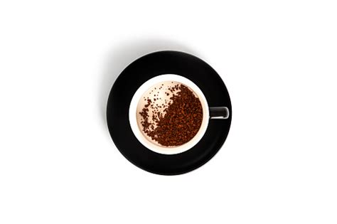 흰색 배경에 고립 된 컵과 접시에 커피 아메리카노 뜨거운 커피 0명에 대한 스톡 사진 및 기타 이미지 0명 검은색 곡초류