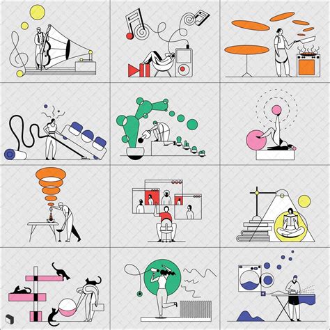 Flat Vector Indoor Activities Toffu Co