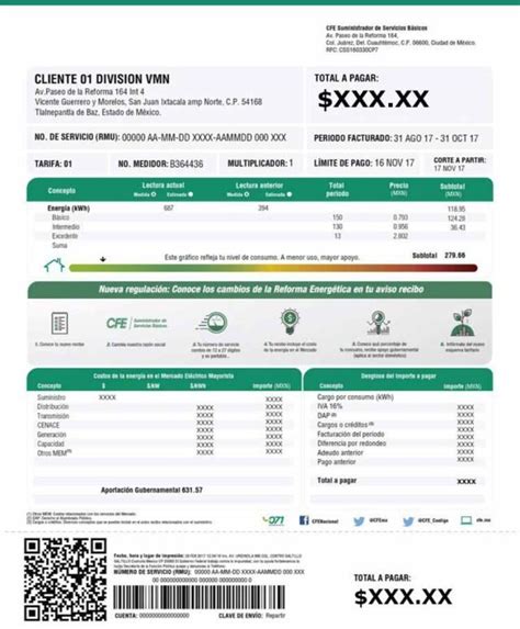 Cómo Leer El Recibo De Luz De Cfe【 Partes Consumos