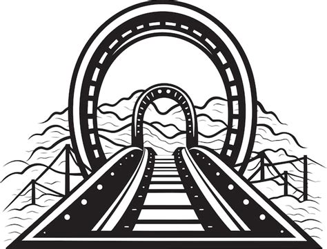 Adrenaline Inducing Roller Coaster Vector Art With Rapid Elevations