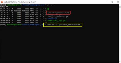 Createdelete Password Hummingbot
