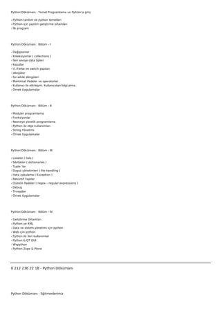 Python Dokumani Pdf