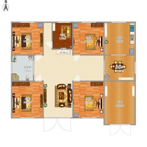 四室一厅两卫一厨图片 四室一厅装修设计图 四室两厅两卫 第15页 大山谷图库